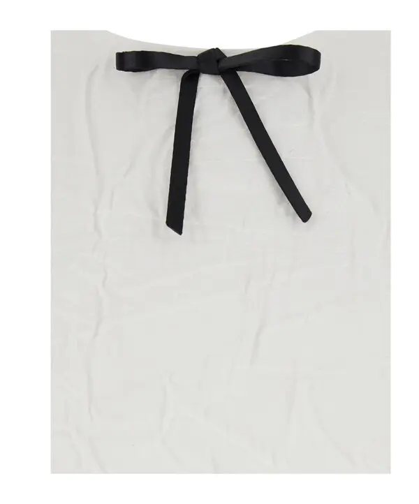SHUSHU/TONG Sleeveless Bow Trim Crewneck Dress