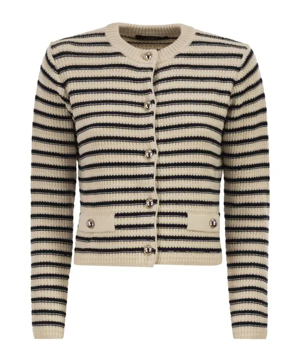 Max Mara Striped Cropped Cardigan - No