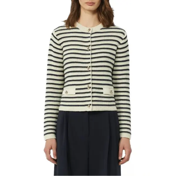 Max Mara Striped Cropped Cardigan