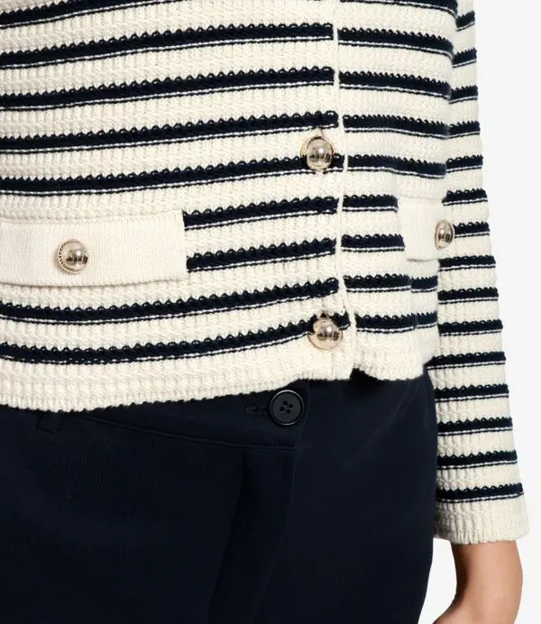 Max Mara Striped Cropped Cardigan