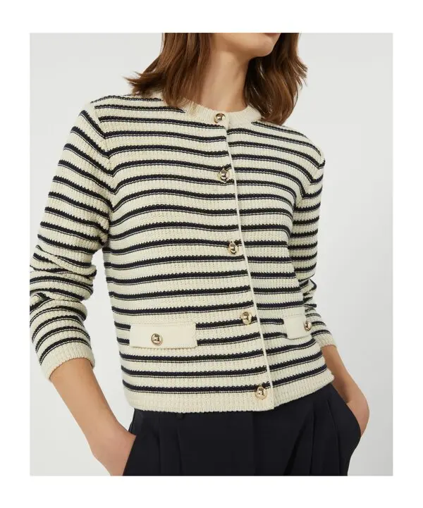 Max Mara Striped Cropped Cardigan