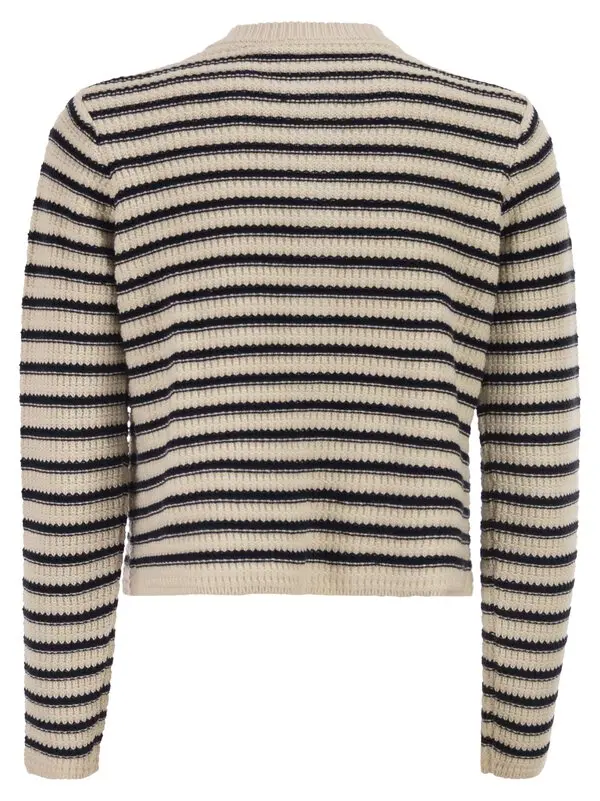 Max Mara Striped Button Cardigan