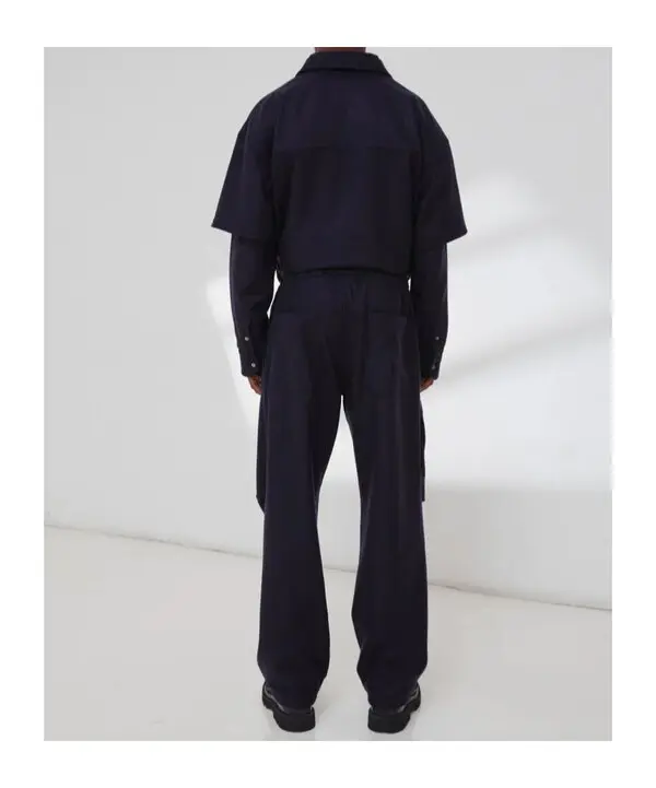DARKPARK Belted Wide-leg Pants - Black