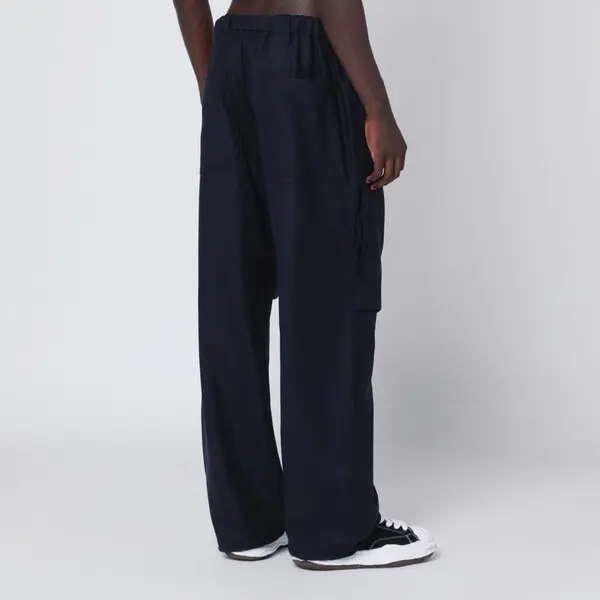 DARKPARK Belted Wide-leg Pants - Black