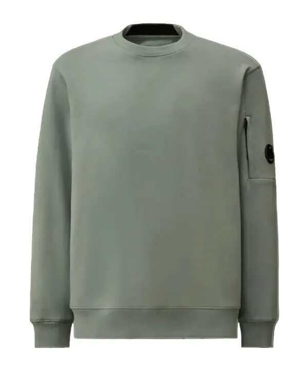 C.P. COMPANY Zip-pocket Cotton Sweatshirt - Silver-blue