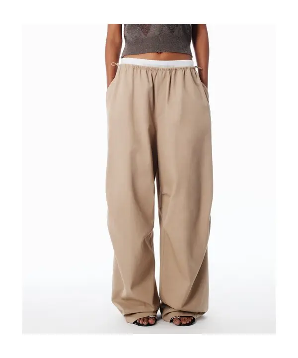 Alexander Wang Double Layer Waist Trousers - Warm Taupe