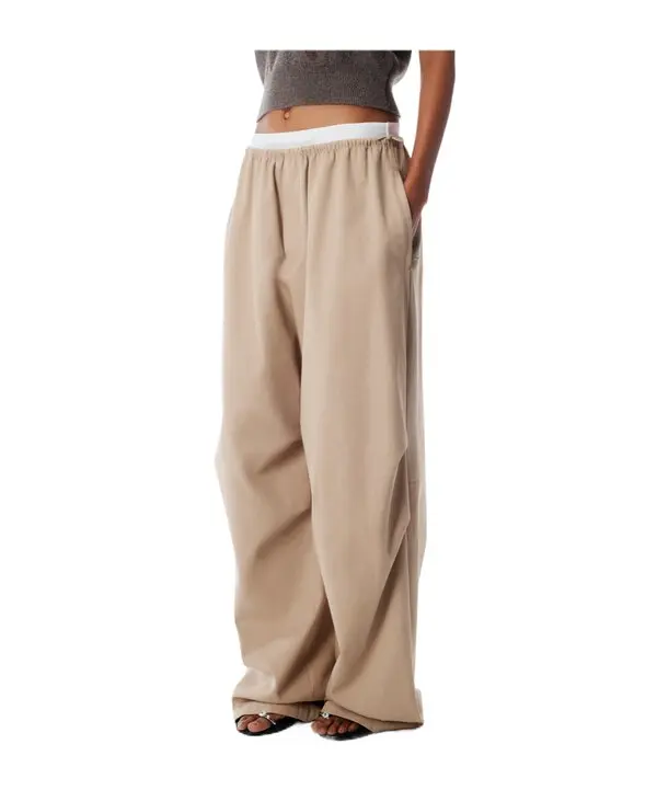 Alexander Wang Double Layer Waist Trousers - Warm Taupe