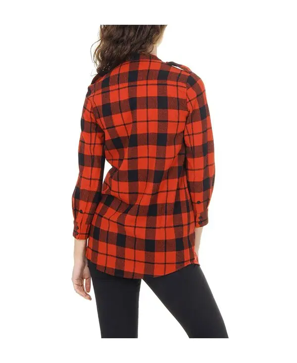 Burberry Checkered Long Sleeve Blouse