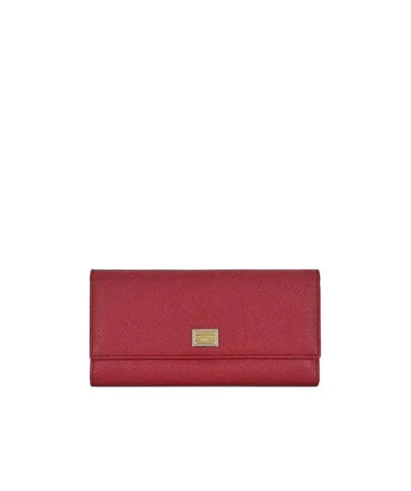 Dolce & Gabbana Logo Details Wallet - Red