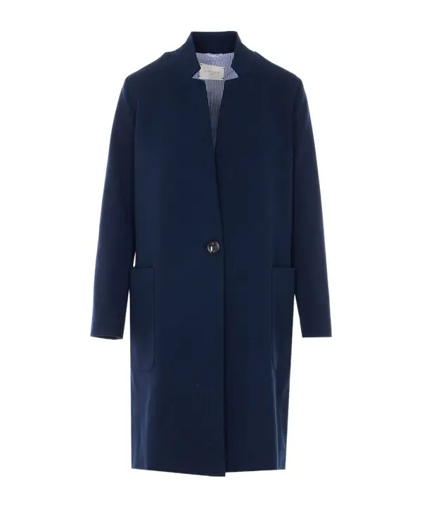 CIRCOLO 1901 Single-breasted V-neck Coat - Black