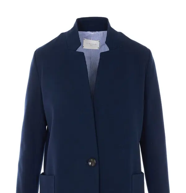 CIRCOLO 1901 Single-breasted V-neck Coat - Black