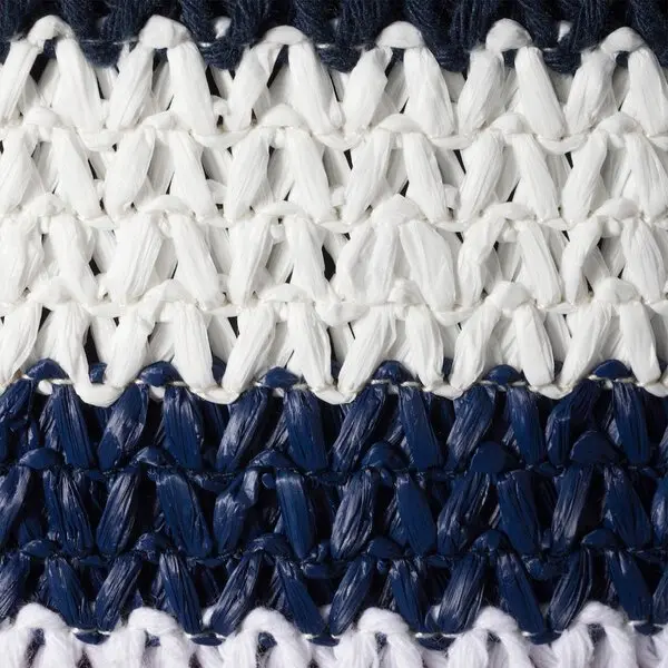 Miu Miu Crochet Striped Top Handle Bag