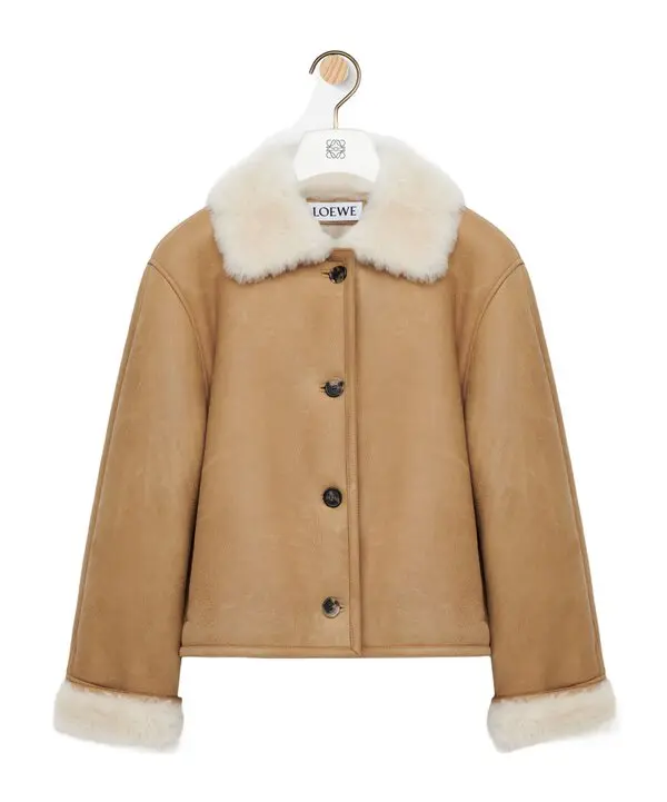 Loewe Shearling Trimmed Button-up Jacket