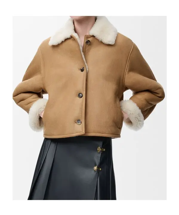 Loewe Shearling Trimmed Button-up Jacket