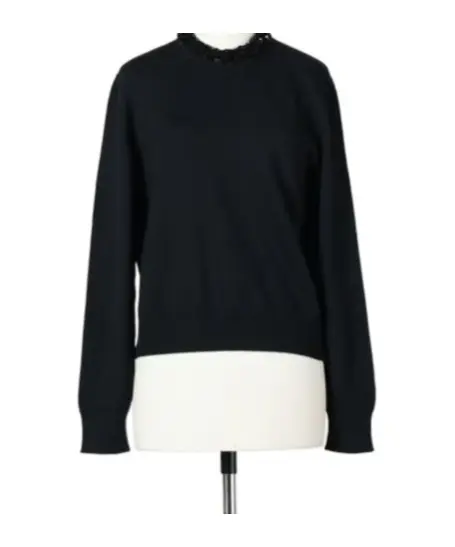 JIL SANDER Sequined Neckline Long-sleeve Sweater