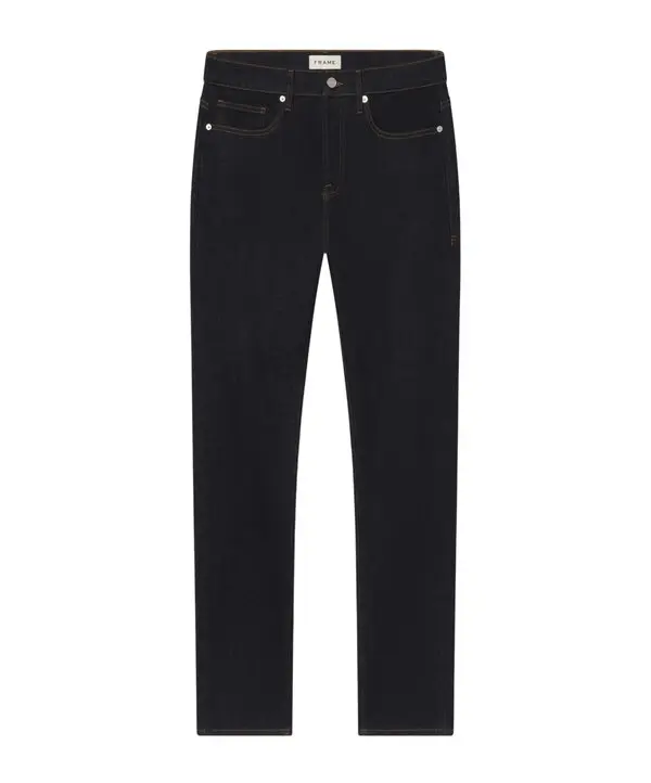 FRAME Mid-rise Straight-leg Jeans - Black