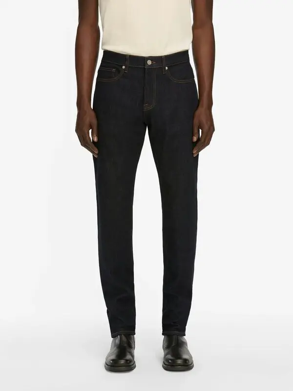 FRAME Mid-rise Straight-leg Jeans - Black