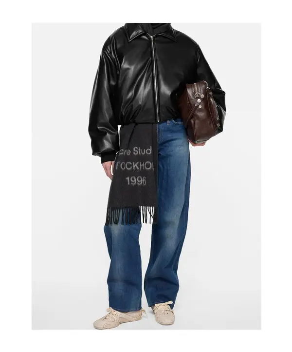Acne Studios Zip-up Padded Leather Jacket - Black