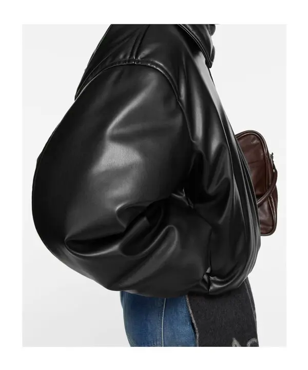 Acne Studios Zip-up Padded Leather Jacket - Black