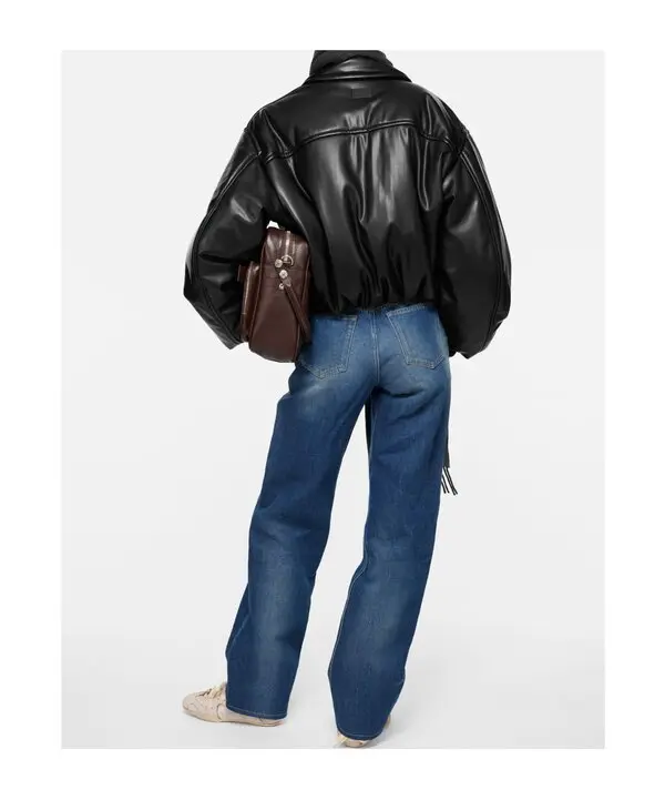 Acne Studios Zip-up Padded Leather Jacket - Black