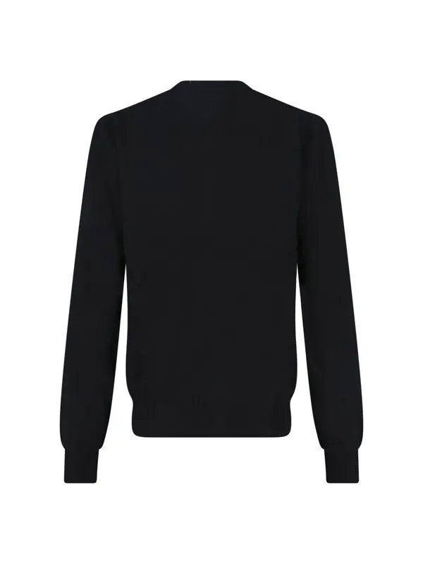 Play Comme Des Garcon Logo Detailed Crewneck Cardigan