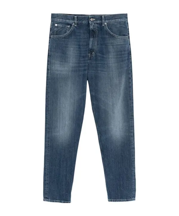 DONDUP Cuffed Straight-leg Jeans - Blue