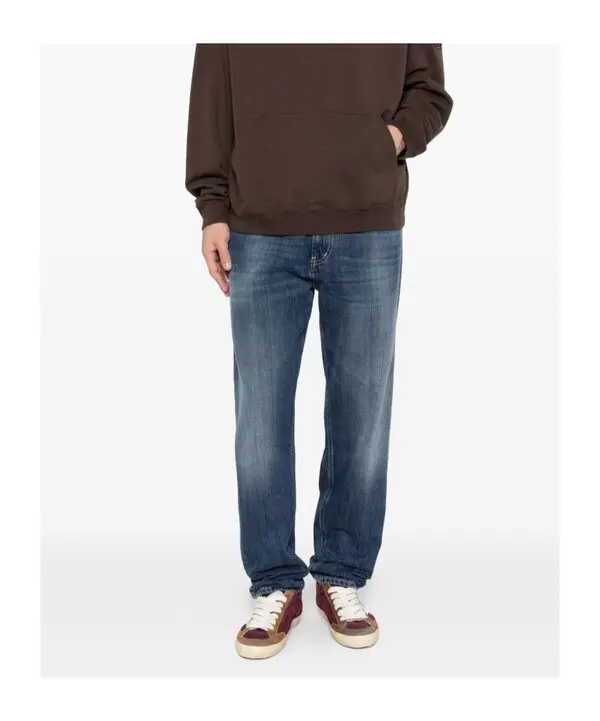 DONDUP Cuffed Straight-leg Jeans - Blue