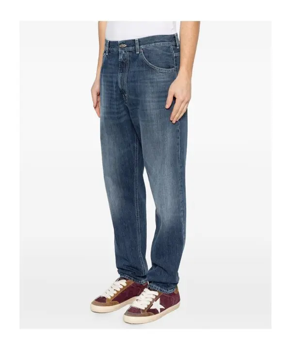 DONDUP Cuffed Straight-leg Jeans - Blue