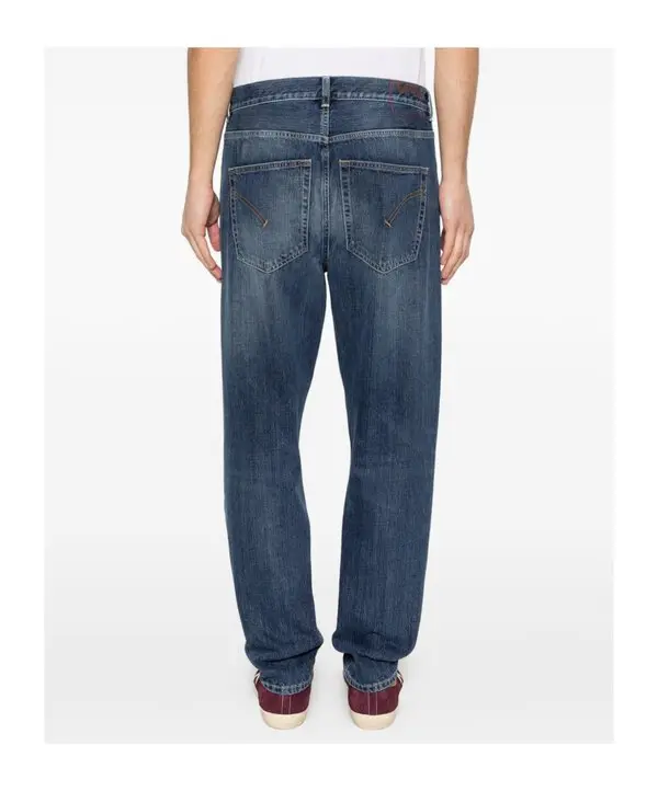 DONDUP Cuffed Straight-leg Jeans - Blue