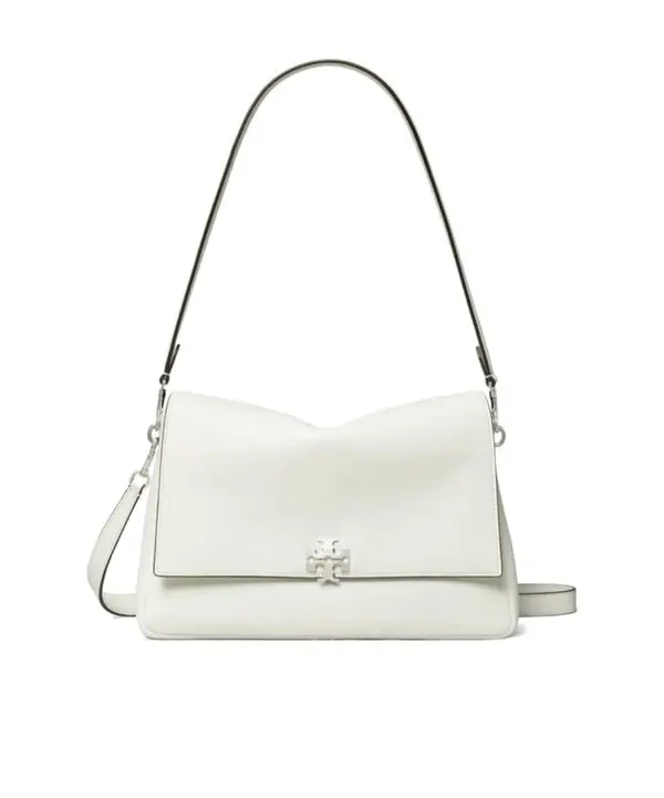 Tory Burch Charlie Flap Shoulder Bag - White