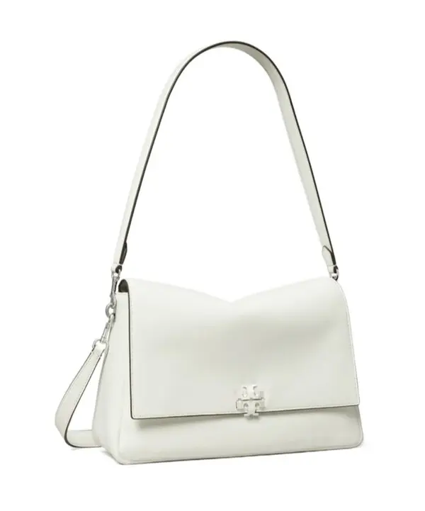 Tory Burch Charlie Flap Shoulder Bag - White