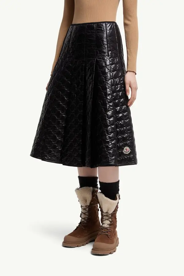 Moncler Quilted Midi Skirt