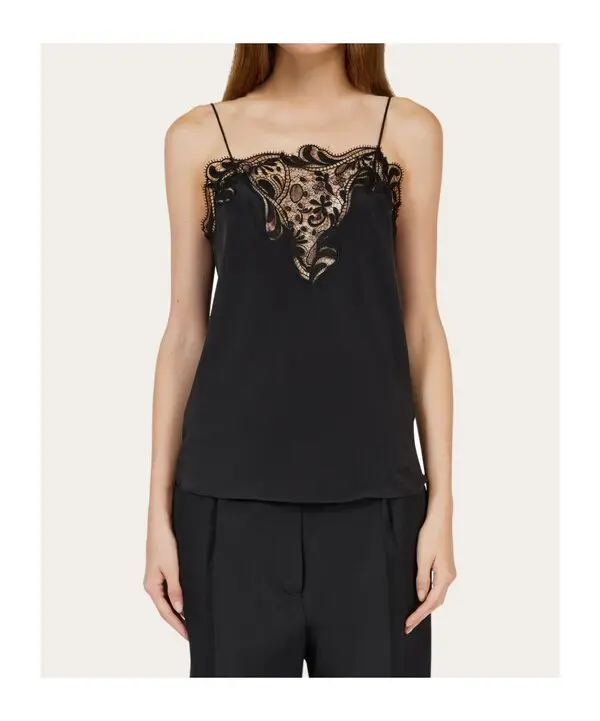 FERRAGAMO Lace Trimmed Camisole