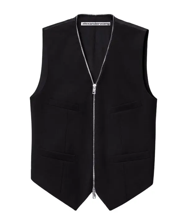 Alexander Wang Zip-up Gilet - Black