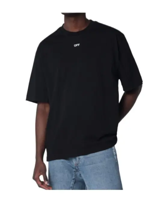 Off-White Logo Printed Crewneck T-shirt - Black