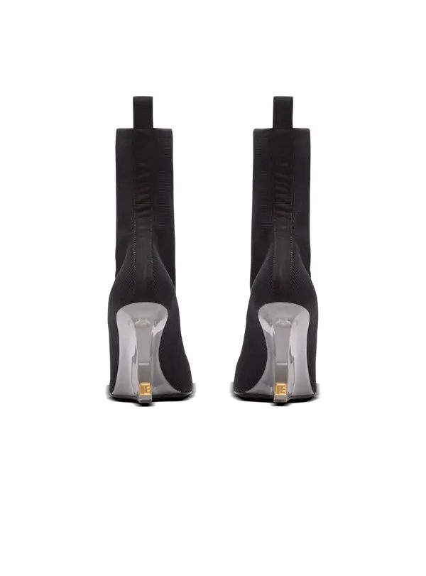 Balmain Wedge Knit Ankle Boots