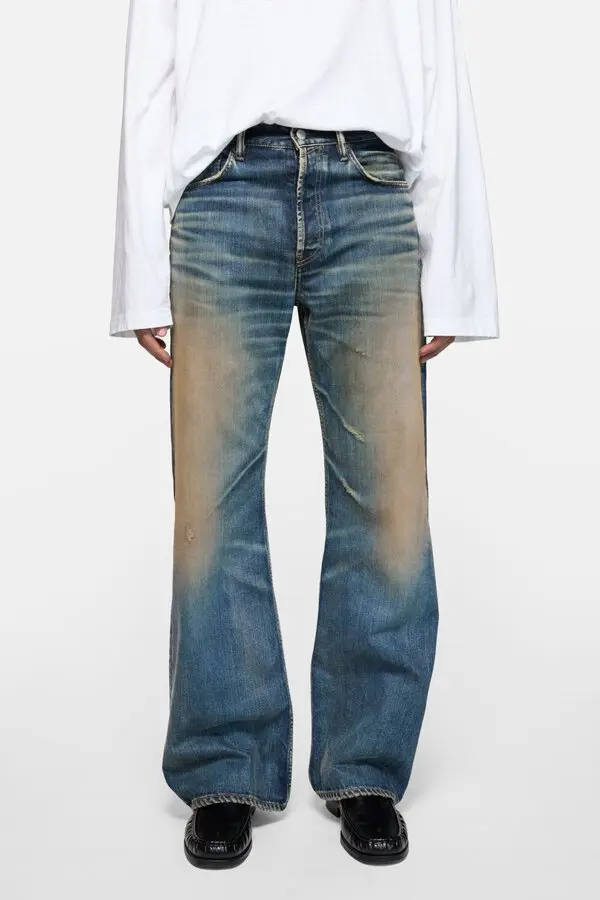 Acne Studios Loose Fit Flared Jeans - Blue