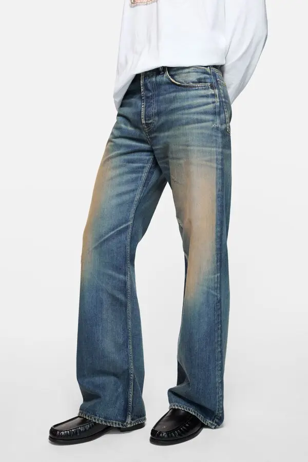 Acne Studios Loose Fit Flared Jeans - Blue