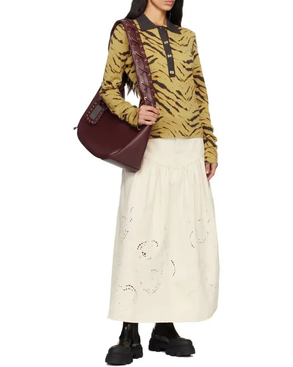 GANNI Medium Laces Hobo Bag