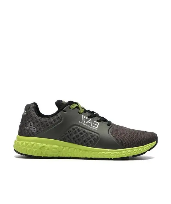 EA7 Logo Lace-up Casual Sneakers - Black