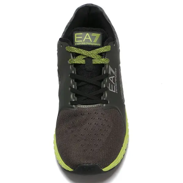 EA7 Logo Lace-up Casual Sneakers - Black
