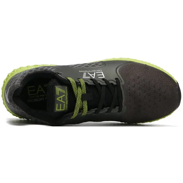 EA7 Logo Lace-up Casual Sneakers - Black