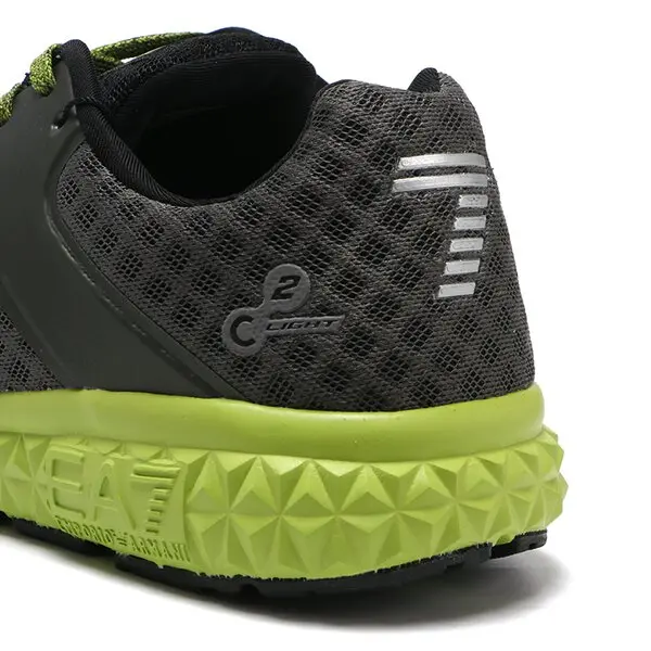 EA7 Logo Lace-up Casual Sneakers - Black