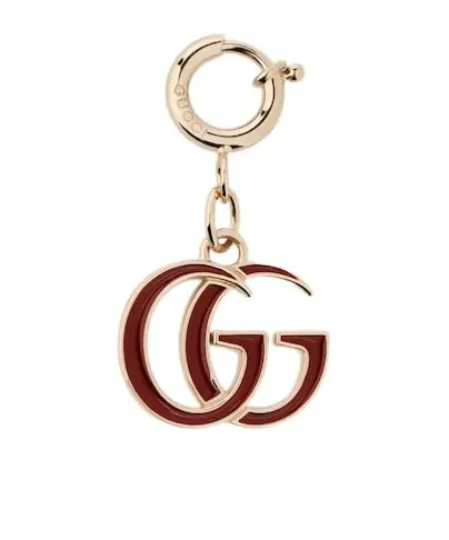 Gucci Double G Bag Charm - Red