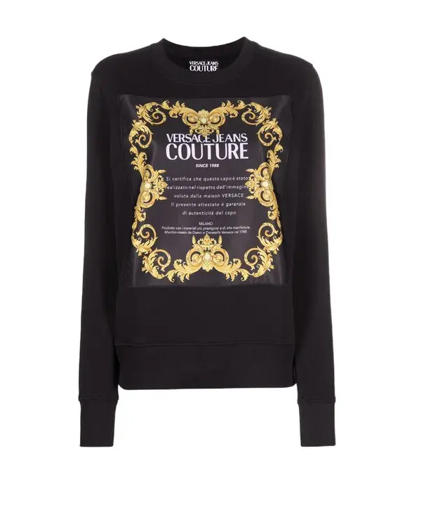 Versace Logo Print Crewneck Sweatshirt
