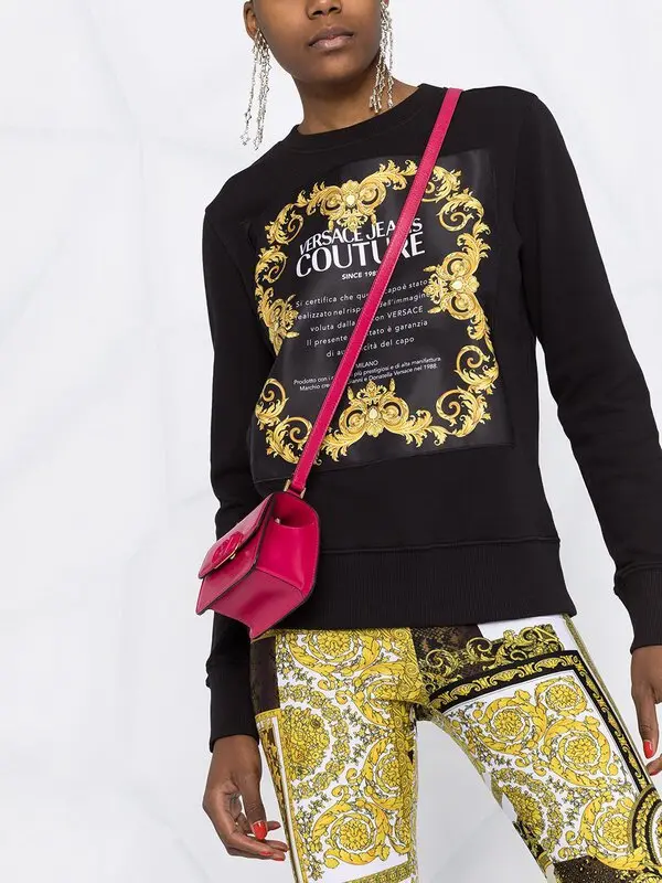 Versace Logo Print Crewneck Sweatshirt