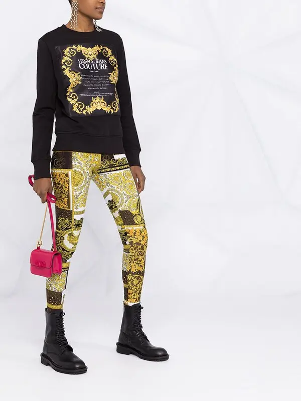 Versace Logo Print Crewneck Sweatshirt