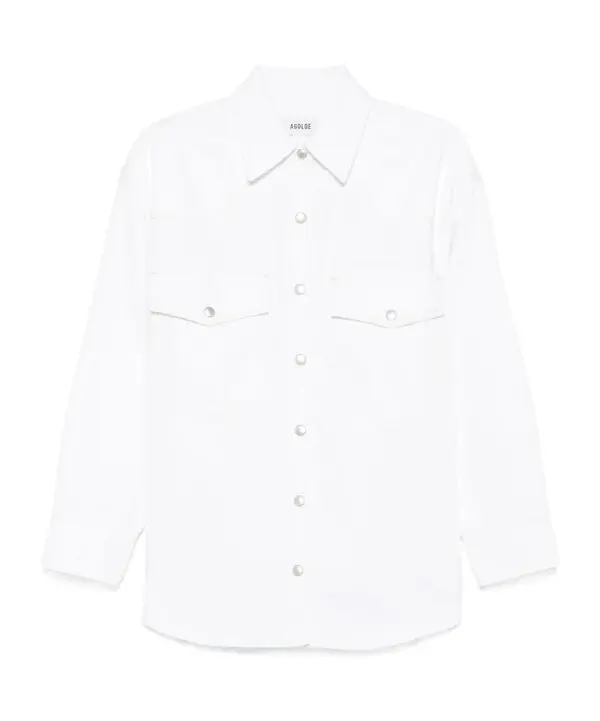 AGOLDE Button-down Long Sleeve Shirt - White
