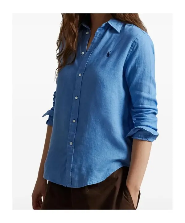 Polo Ralph Lauren Logo Embroidered Shirt - Blue
