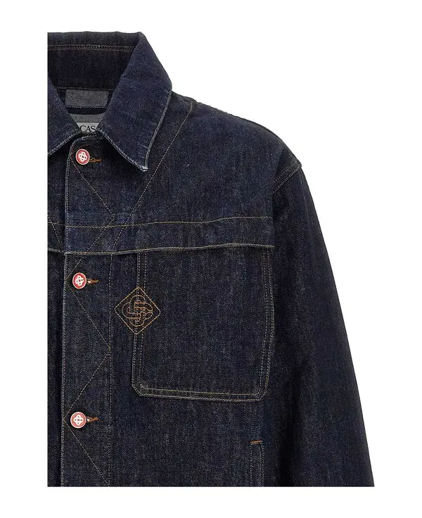 Casablanca Embroidered Logo Denim Jacket